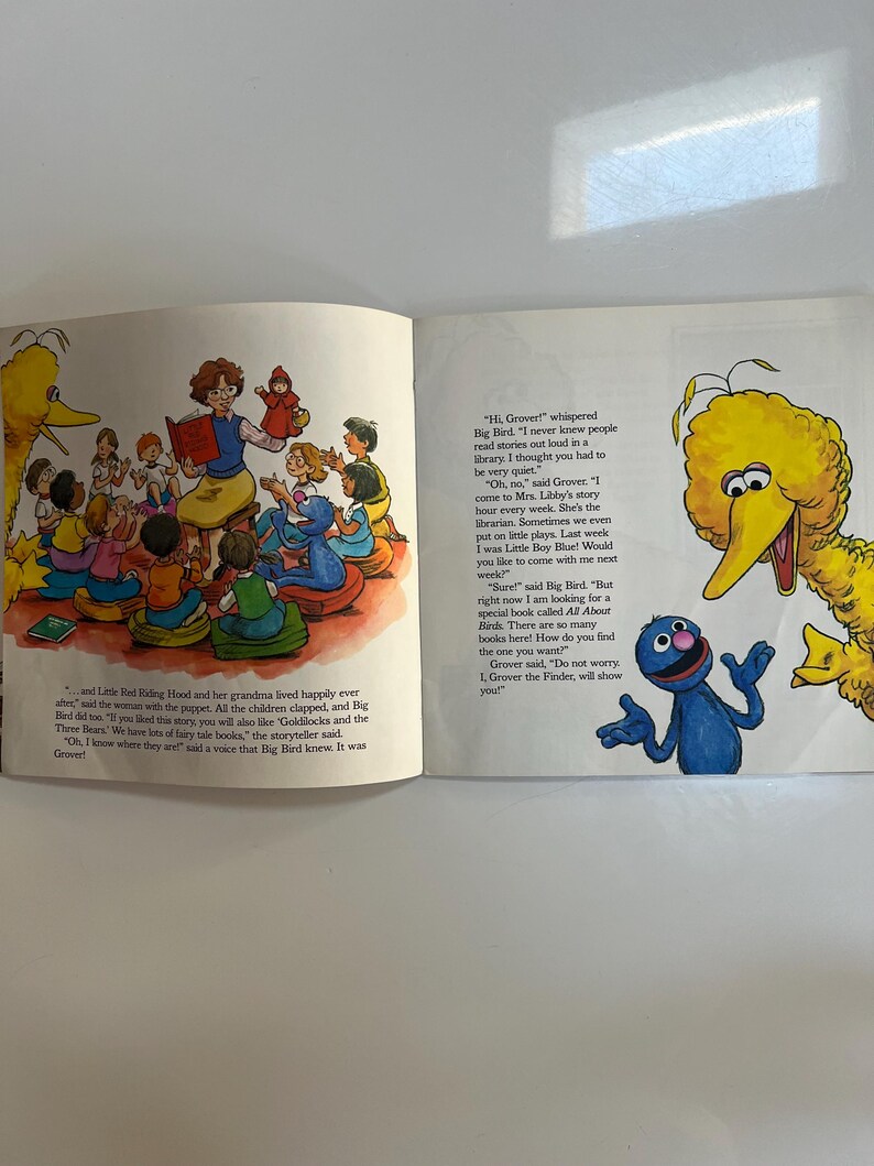 Vintage Paperback Book Sesame Street A Visit to the Library by Deborah ...