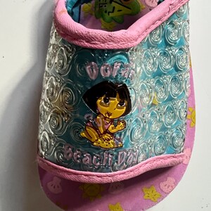 Vintage Dora the Explorer Slide Sandals in Pink and Blue Dora Cartoon ...