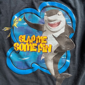 Vintage Dreamworks Shark Tale Kids Tee Shirt Navy Blue With Silk Screen ...