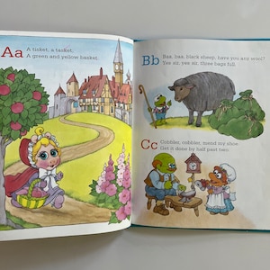 Vintage Childrens Book Hard Cover Muppet Babies Nursery Rhymes ABC Jim ...