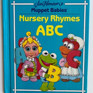 Vintage Childrens Book Hard Cover Muppet Babies Nursery Rhymes ABC Jim ...
