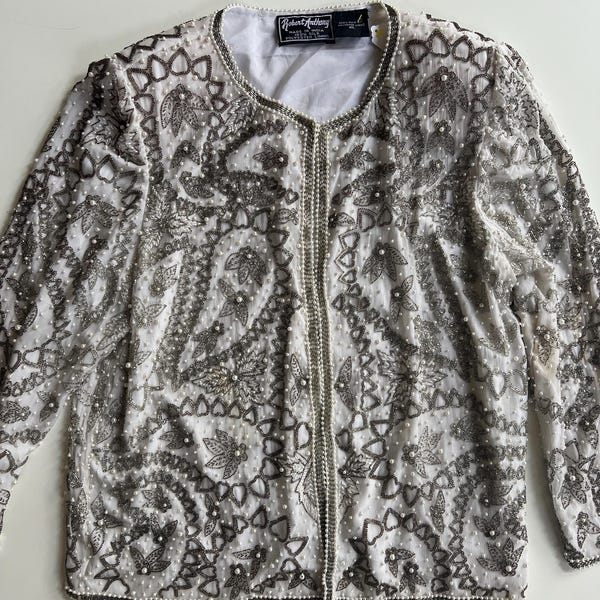 Beaded Silk Jacket - Etsy
