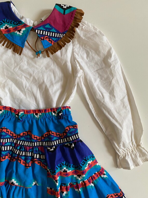 Vintage Southwestern Skirt and Blouse Set Toddler Gir… - Gem