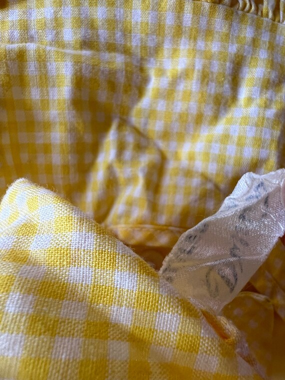 Vintage Yellow Gingham Dress Baby Summer Dress Baby G… - Gem