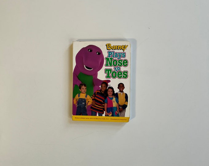 Vintage Barney Board Book Baby Book With Barney Purple Dinosaur and ...
