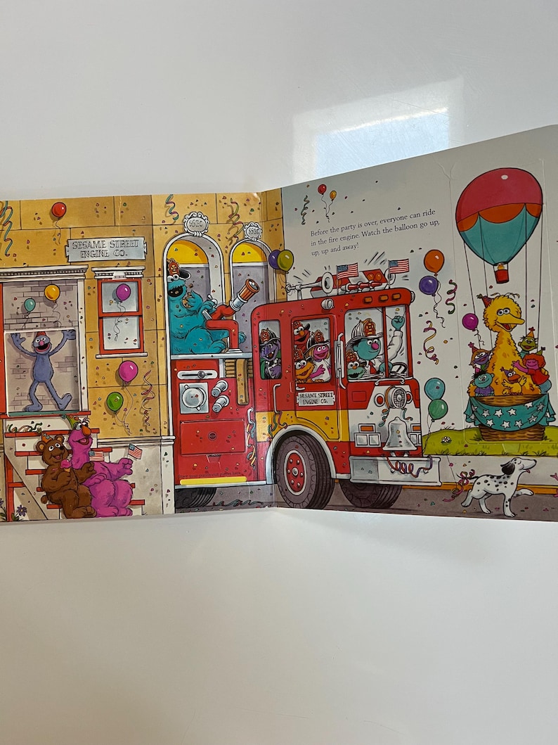 Vintage Childrens Book Sesame Street Lift and Peek Party 1998 Sesame ...