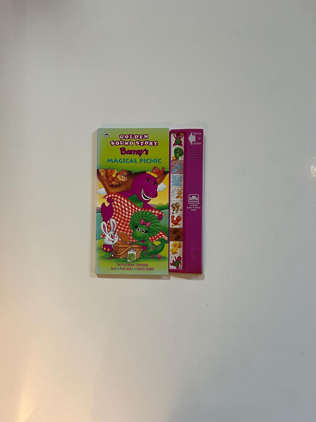 Vintage Barney Magical Oicnic Sound and Music Story Book by Little ...