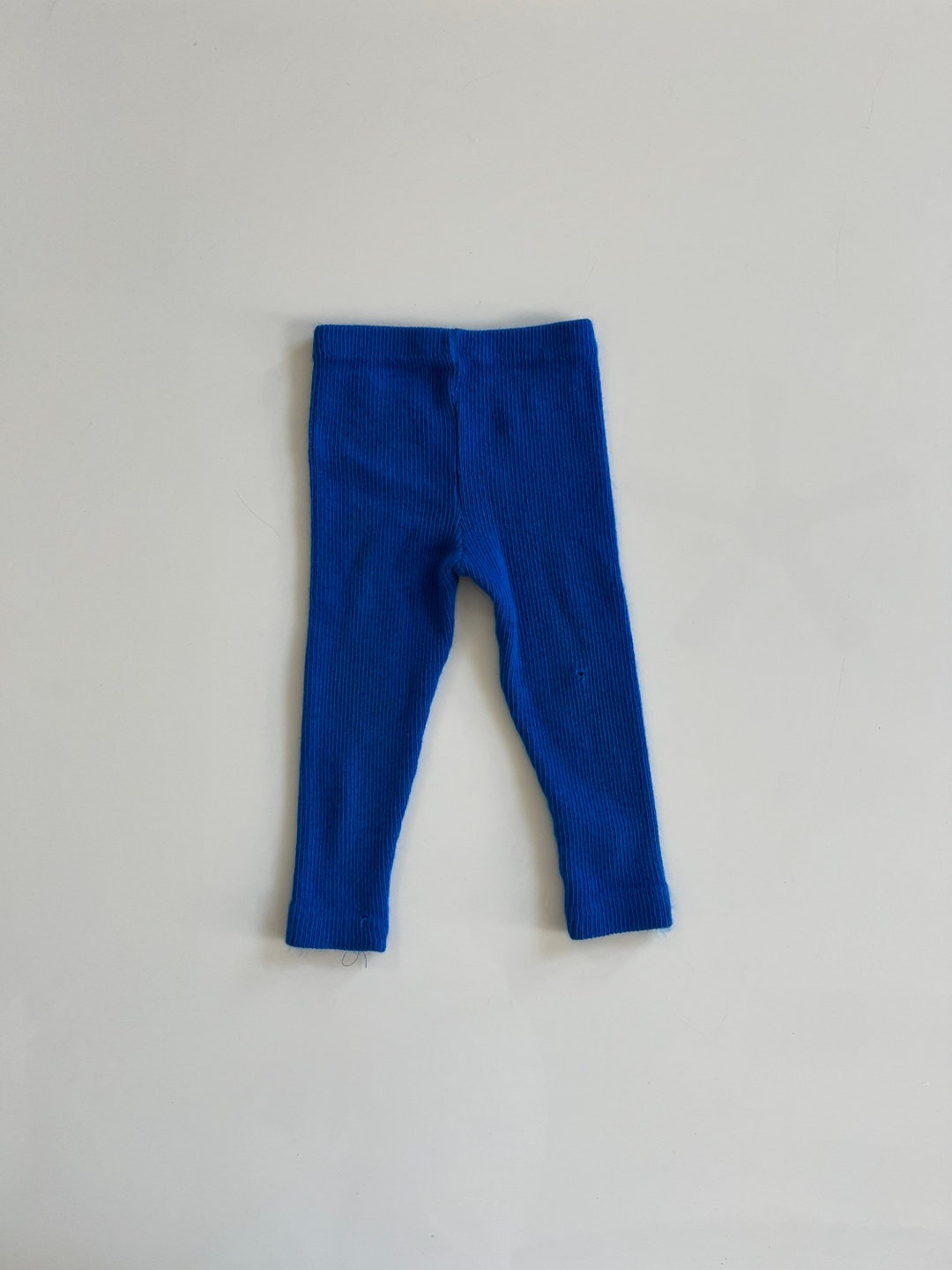 Vintage Blue Knit Baby Pants Cobalt Blue Knit Stretch Legging Pants ...