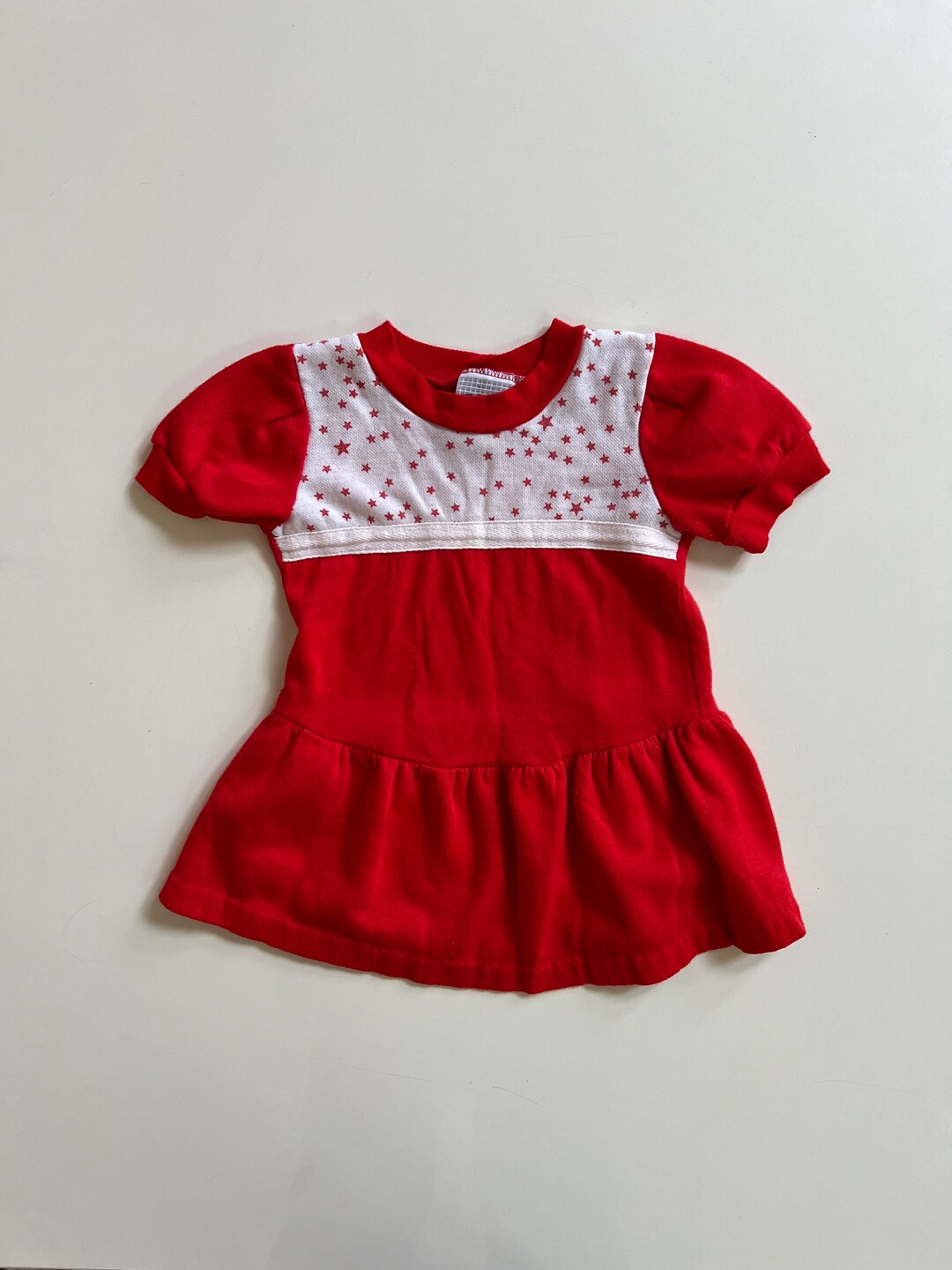 Vintage Red Star Dress Primary Colors and Shapes Toddler Girl Fun 80s ...