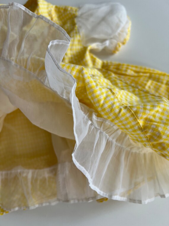 Vintage Yellow Gingham Dress Baby Summer Dress Baby G… - Gem