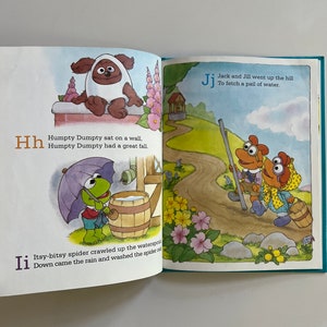 Vintage Childrens Book Hard Cover Muppet Babies Nursery Rhymes ABC Jim ...