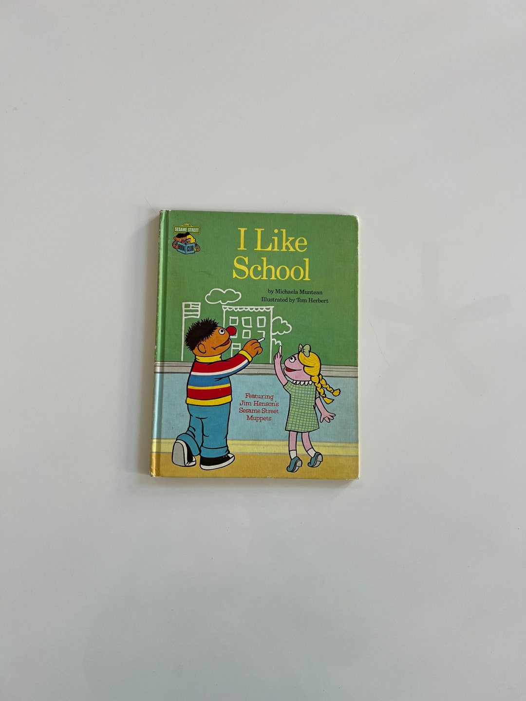 Vintage Sesame Street Hard Back Book I Like School 1980 Sesame Street ...
