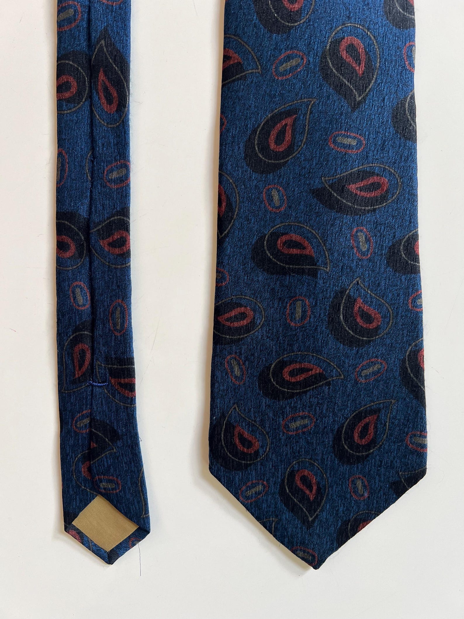 Vintage Mens Perry Ellis Necktie 80s Printed Silk Tie Mens 90s Silk Tie ...