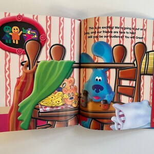 Vintage Blues Clues Book Hard Back Blue Puts on a Play Book 11 in Blues ...