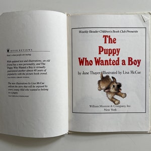 Vintage Childrens Book the Puppy Who Wanted a Boy by Jane Thayer a ...