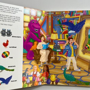 Vintage Barney Board Book Barneys Adventure Hunt Book Search and Spot ...