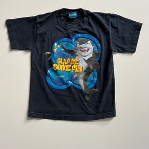Vintage Dreamworks Shark Tale Kids Tee Shirt Navy Blue With Silk Screen ...
