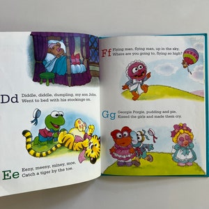 Vintage Childrens Book Hard Cover Muppet Babies Nursery Rhymes ABC Jim ...