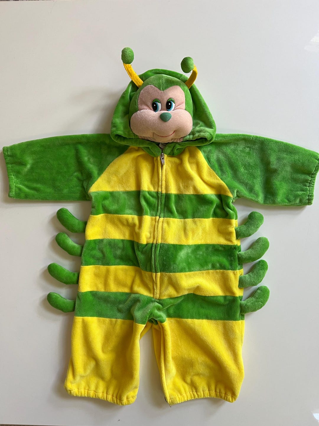Vintage Baby Halloween Costume Yellow and Green Bug Centipede Plush ...