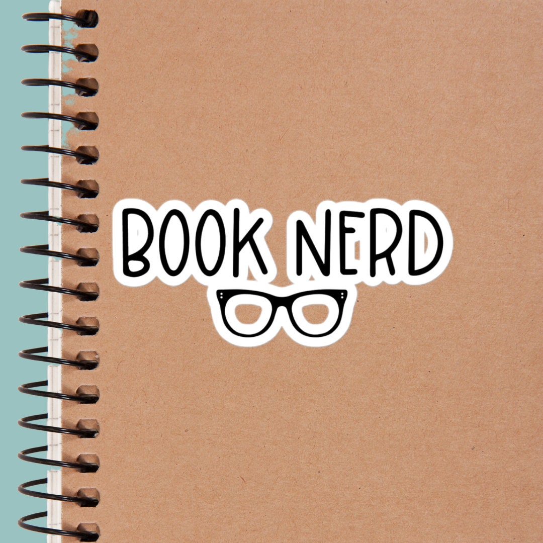 Book Nerd Sticker Laptop Stickers Water Bottle Decals - Etsy