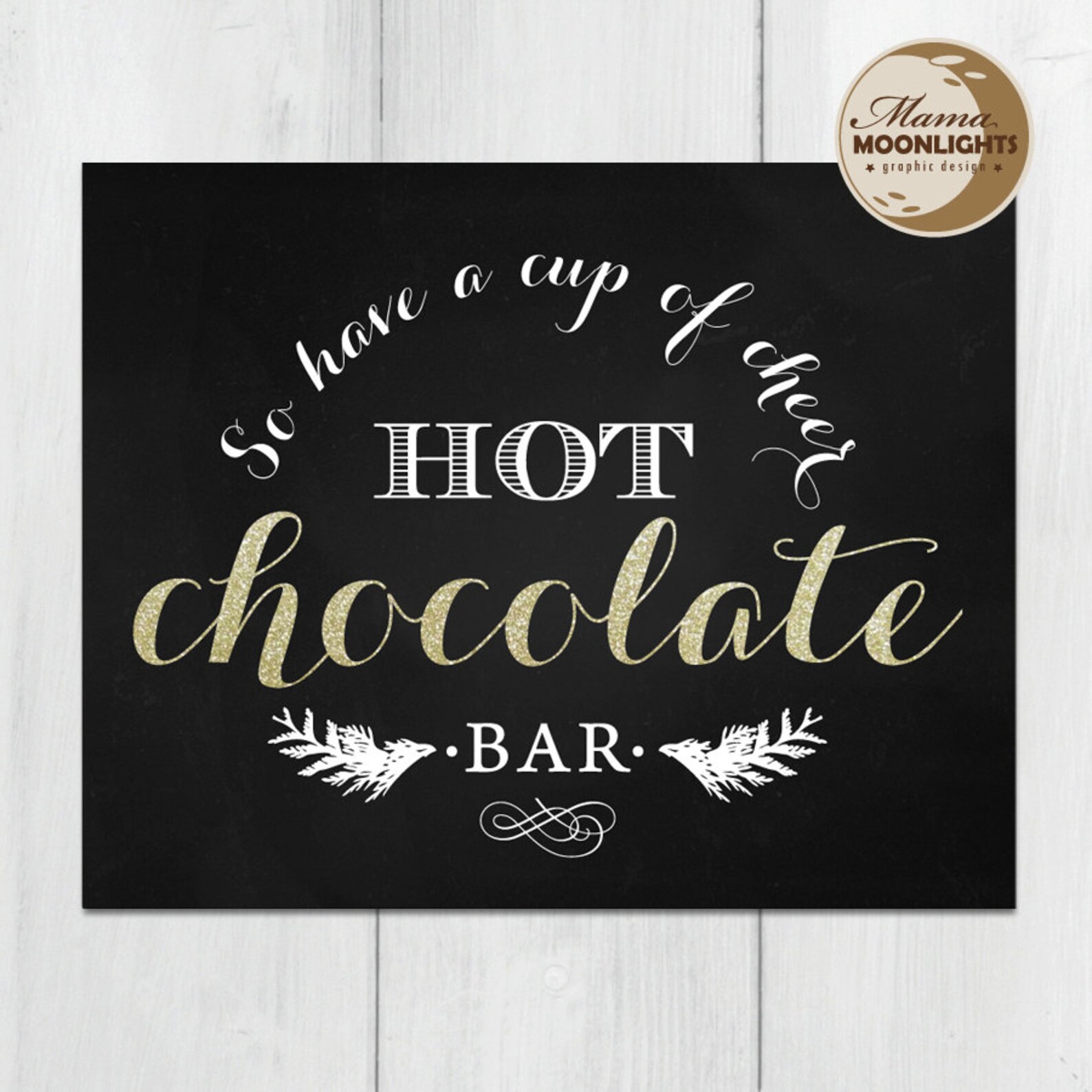 INSTANT DOWNLOAD Hot Chocolate Bar Sign 8x10 Printable - Etsy
