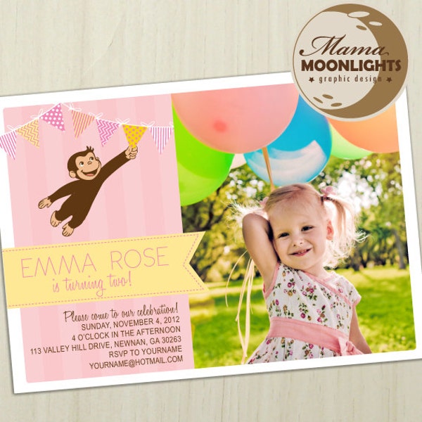 Curious George Card - Etsy