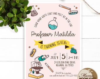 Science Invitation | Etsy