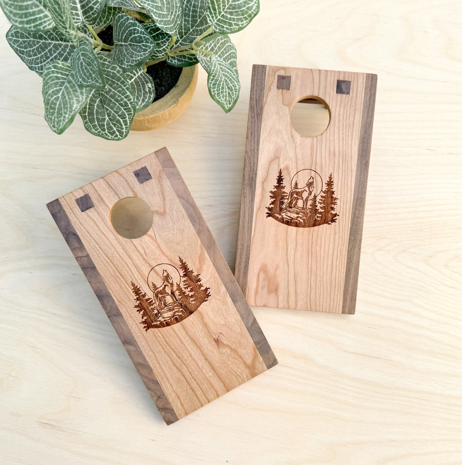 Personalized Mini Wood Cornhole Game, Games, Board Game Table, Cornhole ...