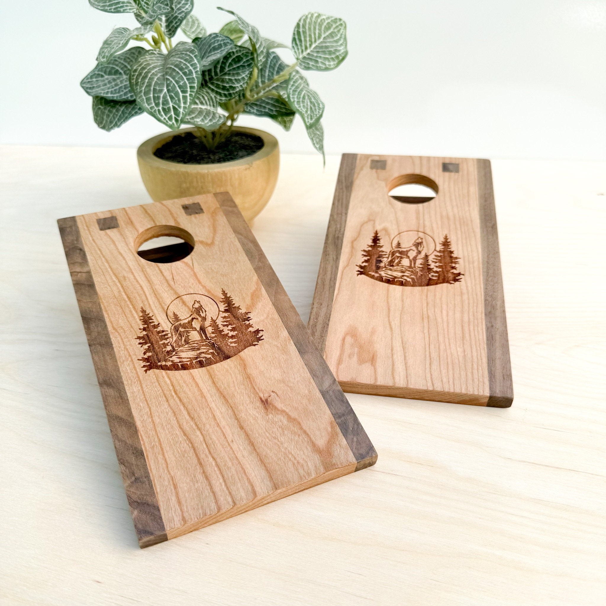 Personalized Mini Wood Cornhole Game, Games, Board Game Table, Cornhole ...