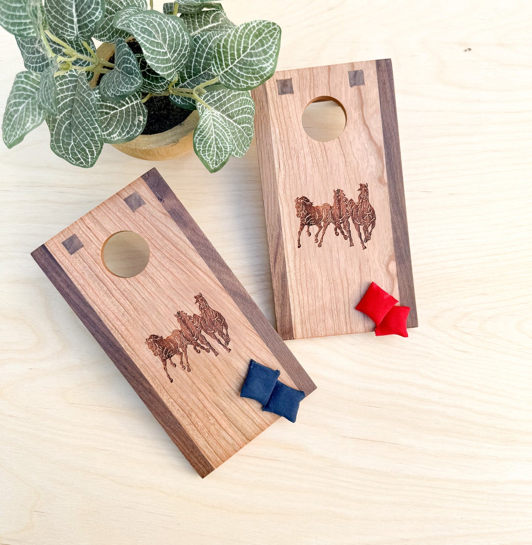 Mini Wood Cornhole Game, Cornhole, Mini Bags Boards, Cornhole Boards ...
