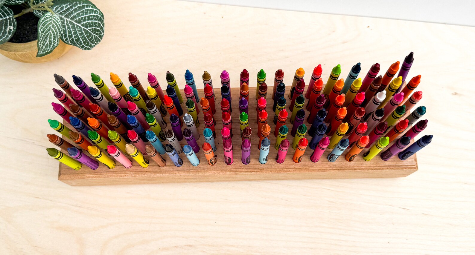 Wooden Crayon Holder, Wooden Crayon Organizer, Wooden Crayon Box Holder ...