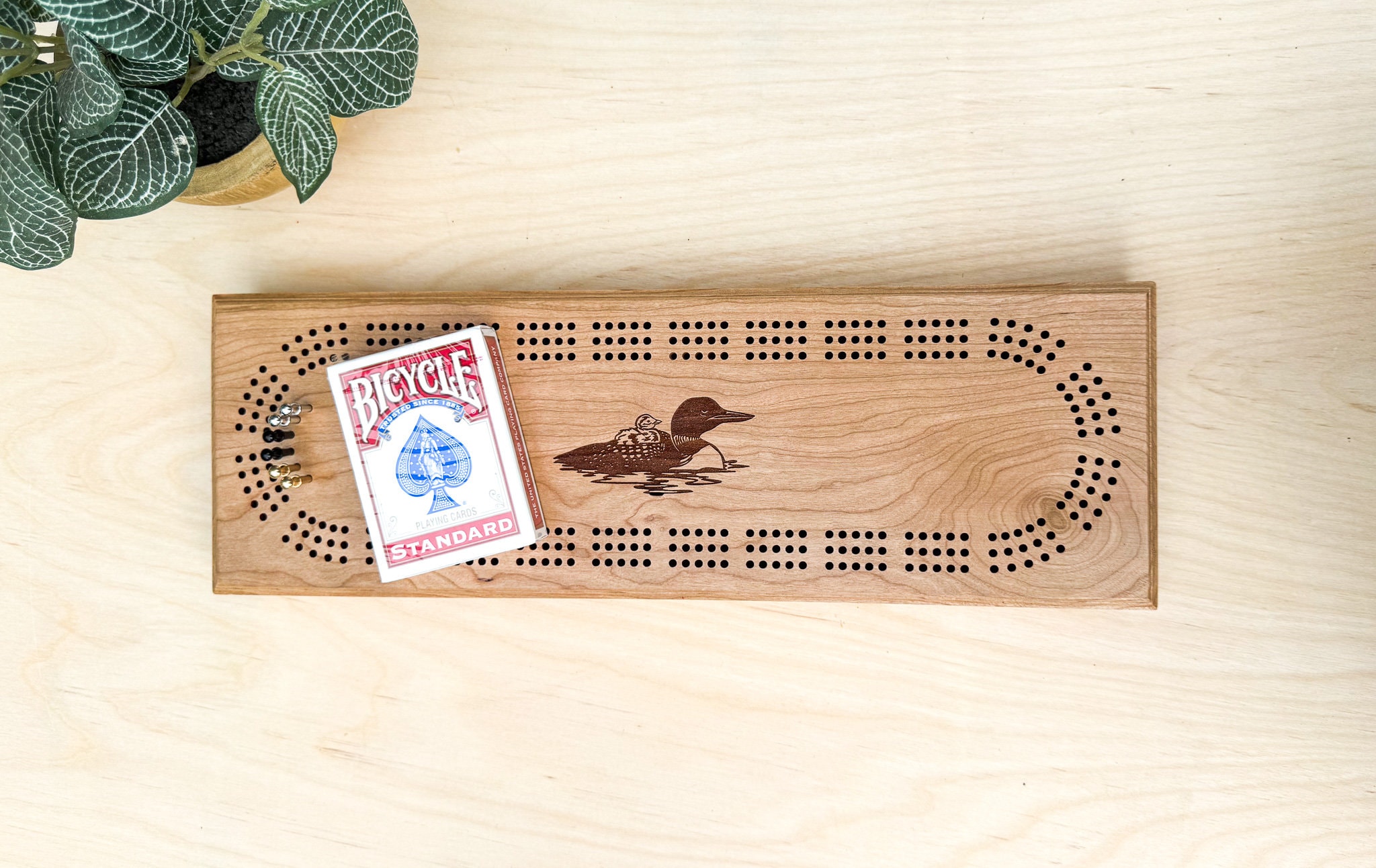 Three Track Cribbage Board, Personalized Cribbage Board, Cribbage Board ...