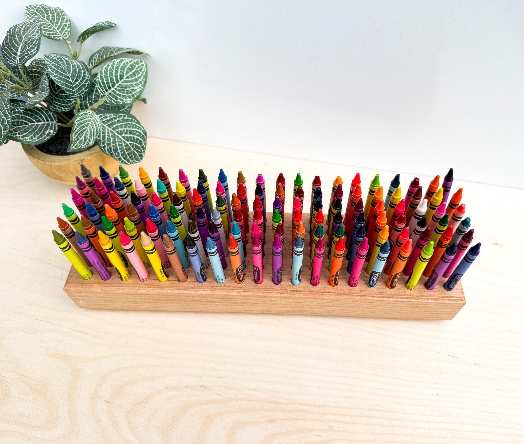 Wooden Crayon Holder, Wooden Crayon Organizer, Wooden Crayon Box Holder ...