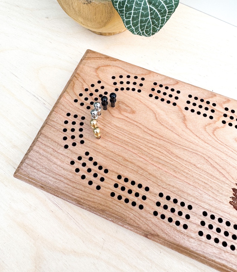 Three Track Cribbage Board, Personalized Cribbage Board, Cribbage Board ...