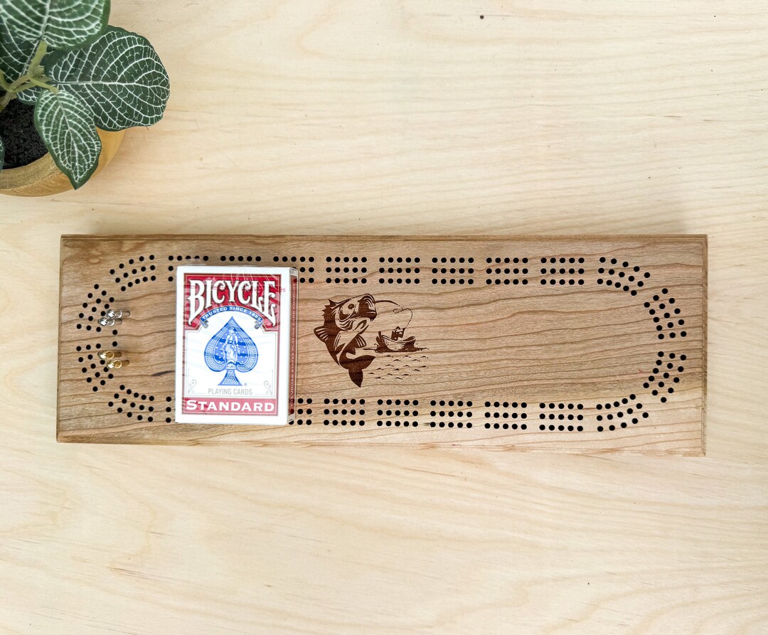Three Track Cribbage Board, Personalized Cribbage Board, Cribbage Board ...