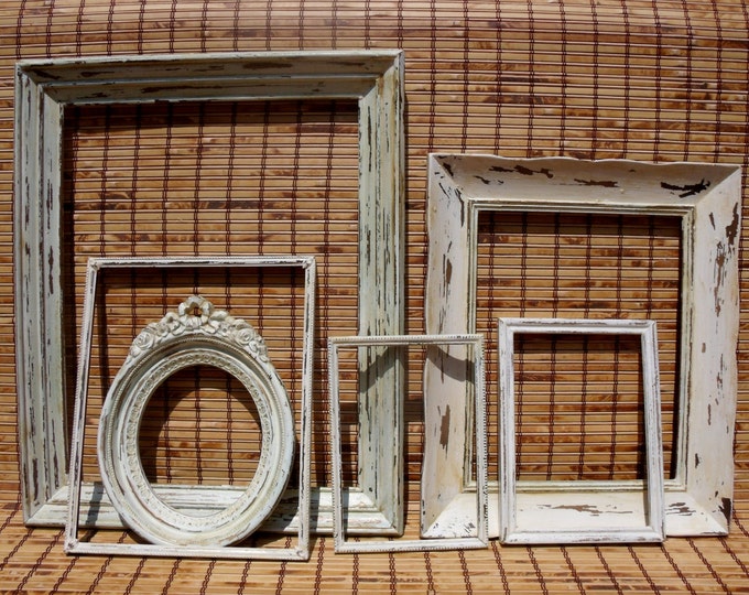 Ivory Painted Frames Open Photo Framesset of 6 French - Etsy