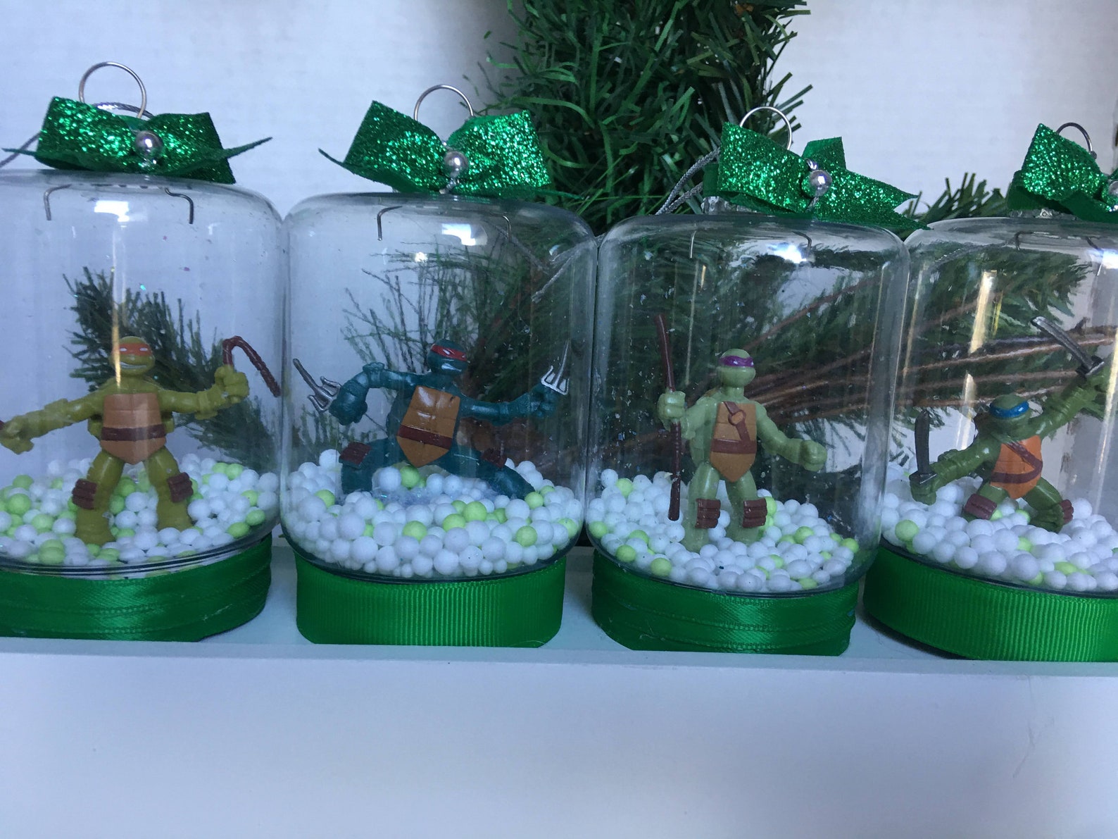 Teenage Mutant Ninja Turtle Snow Globe Ornament Mason Jar - Etsy