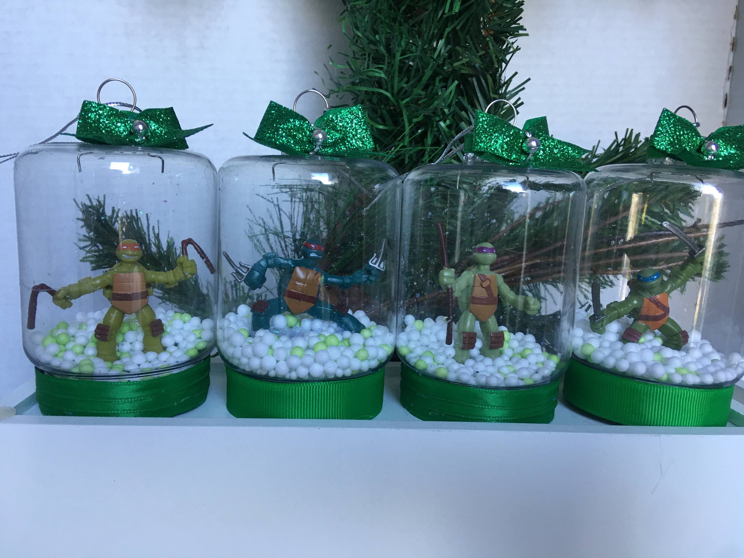 Teenage Mutant Ninja Turtle Snow Globe Ornament Mason Jar - Etsy