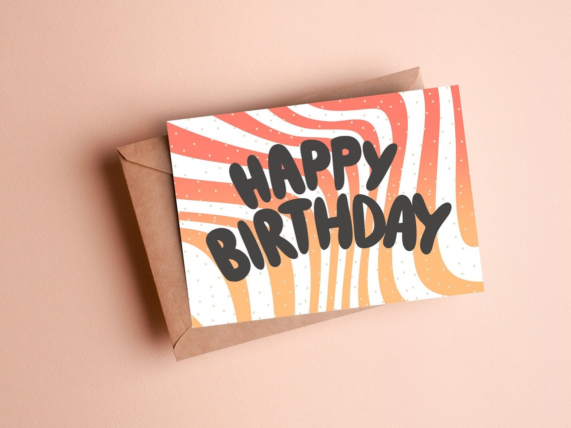 Sparkle Gradient Birthday Card: Printable Blank Card (digital Download ...