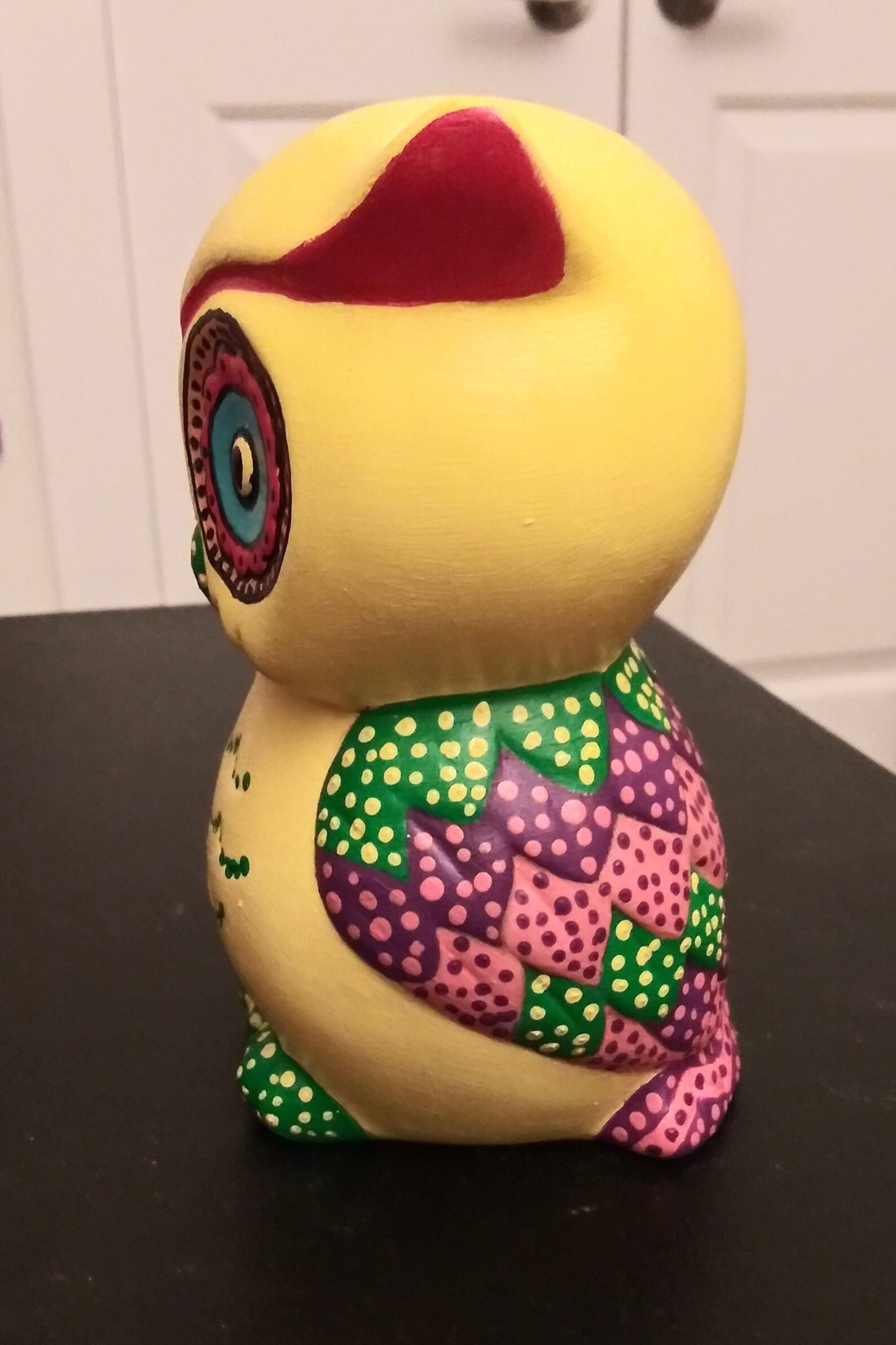 Hand painted ceramic owl bank piggy bank - Etsy
