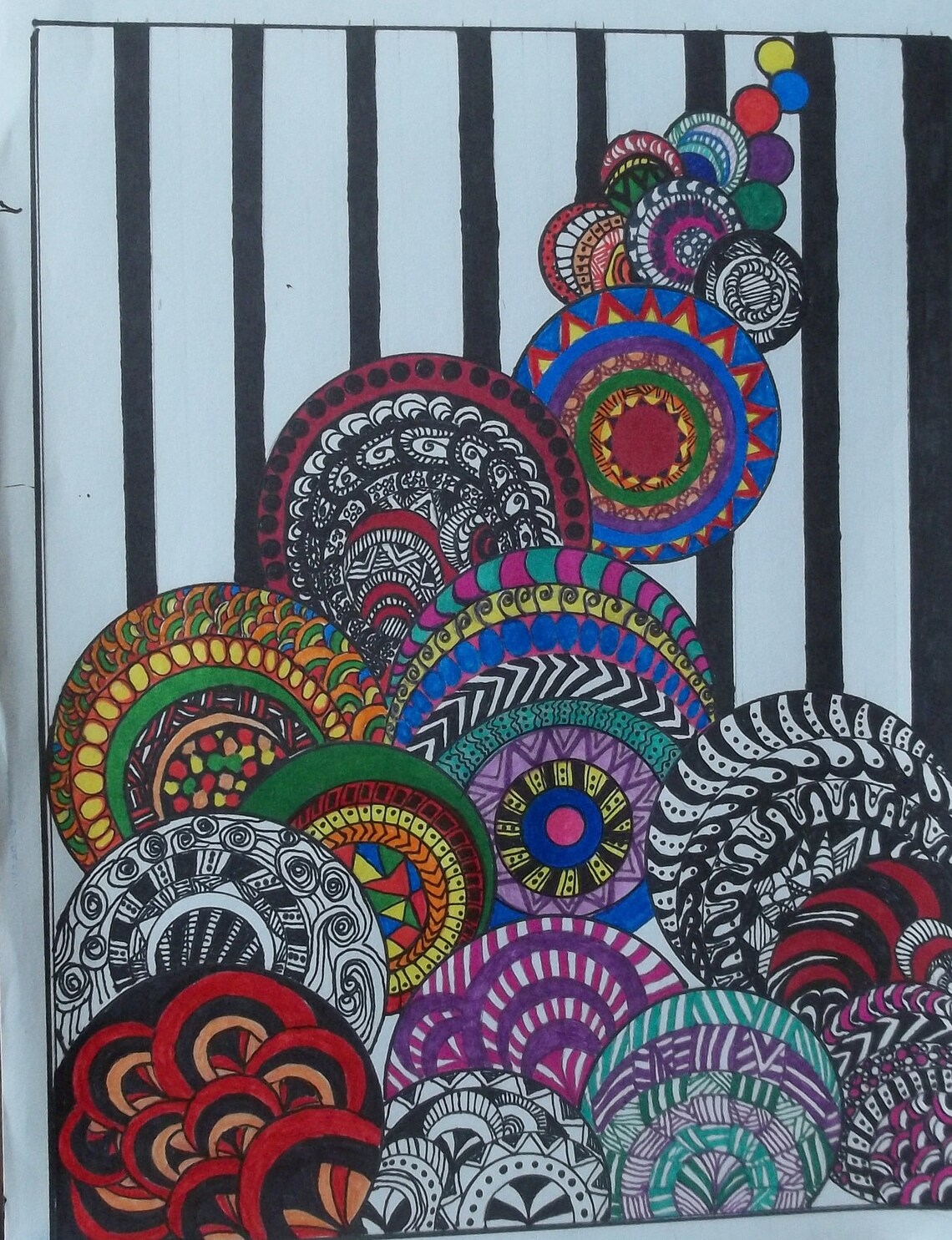 Zentangle Marker Drawing on Paper | Etsy