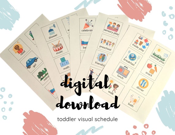 Toddler Visual Schedule Cards Digital Download | Etsy