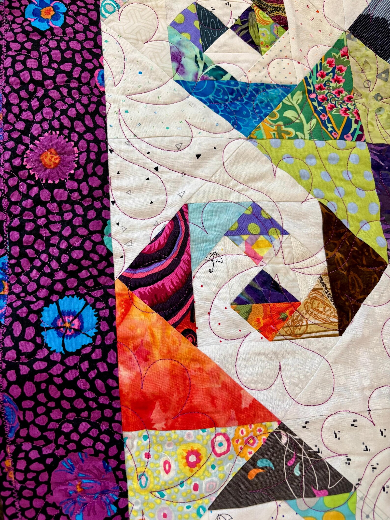 Snail Trail Quilt 62" X 71" - Scrappy Handmade Lap Quilt - Patchwork ...