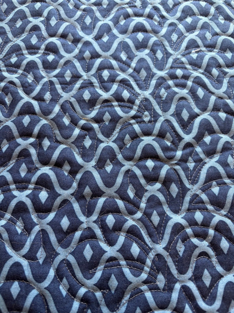 Bright Quilted Table Topper 24 X 24 Small Table Quilt Handmade Table ...