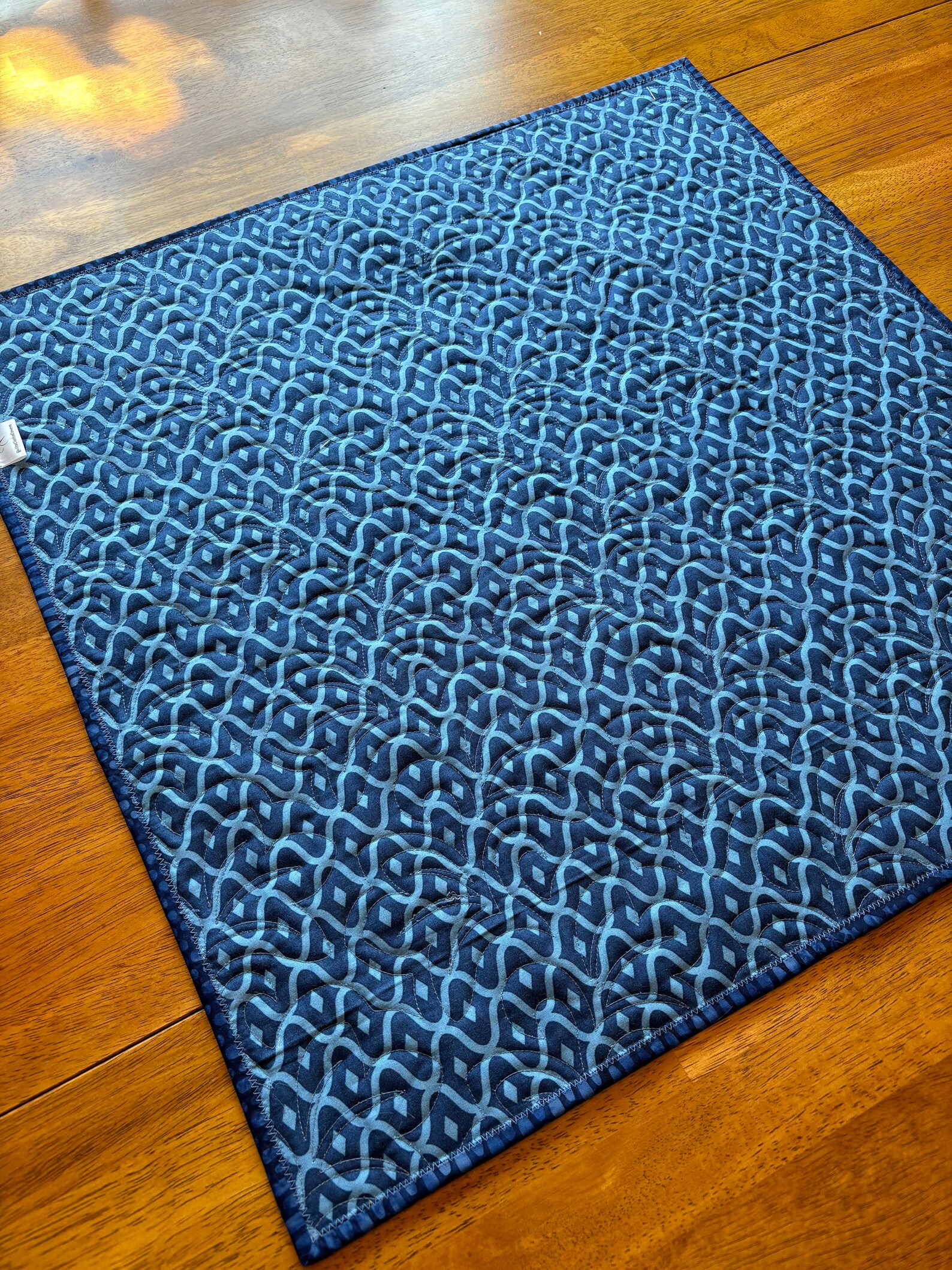 Bright Quilted Table Topper 24” X 24”- Small Table Quilt - Handmade ...