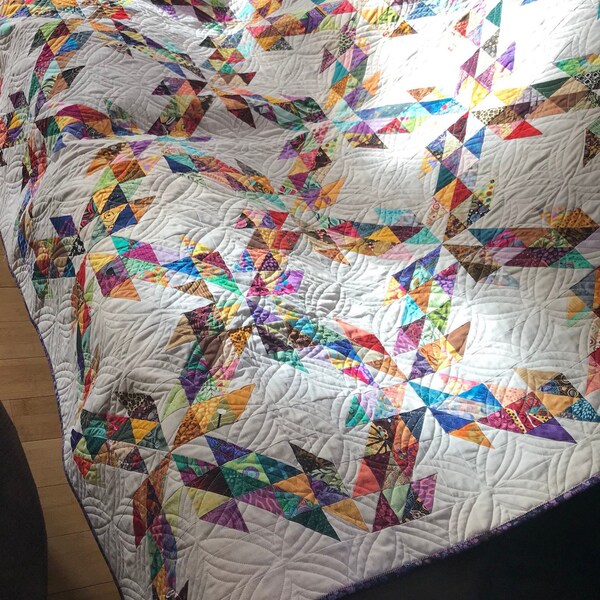 Scrappy Star Quilt - Etsy