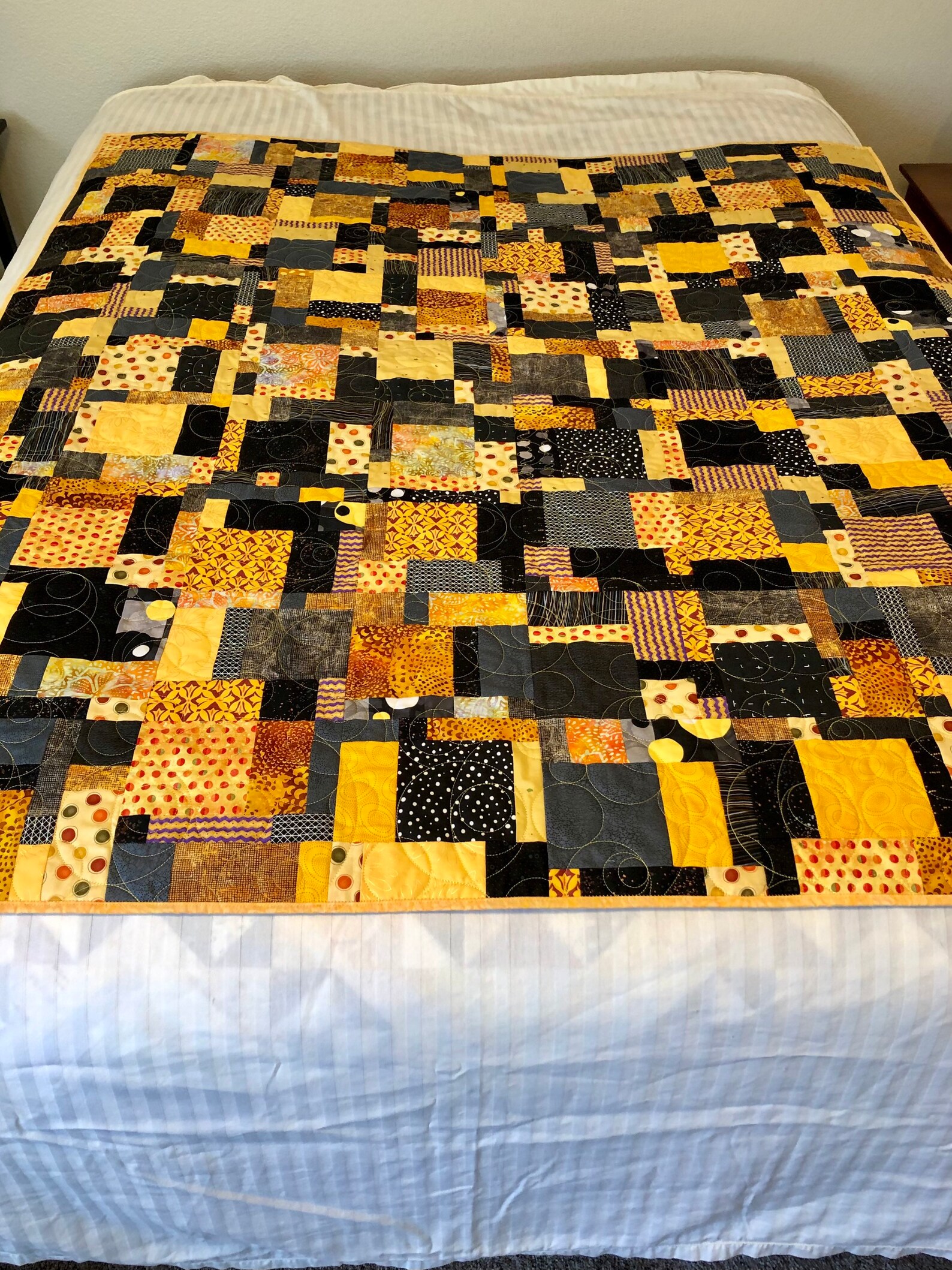 Handmade Lap Quilt 56 X 63 Yellow and Black Lap Quilt - Etsy