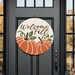 Welcome Fall Door Sign, Door Hanger, Halloween Home Decor, Autumn Home ...