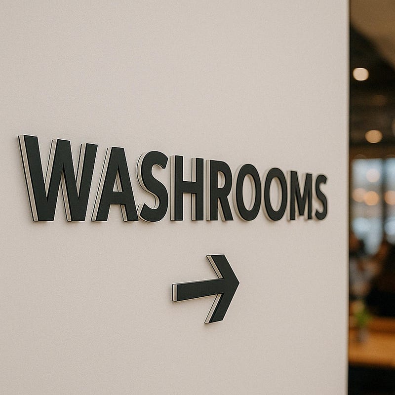 Washroom Sign - Etsy