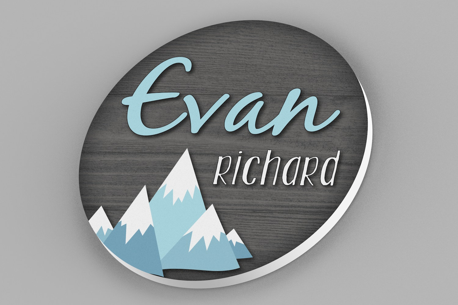 Round Nursery Name Sign Nursery Decor Nursery Wall Art Boy - Etsy